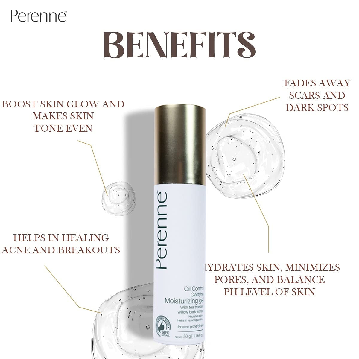 Perenne Clarifying Oil Control Moisturizing Gel Is Natural Solution For ...