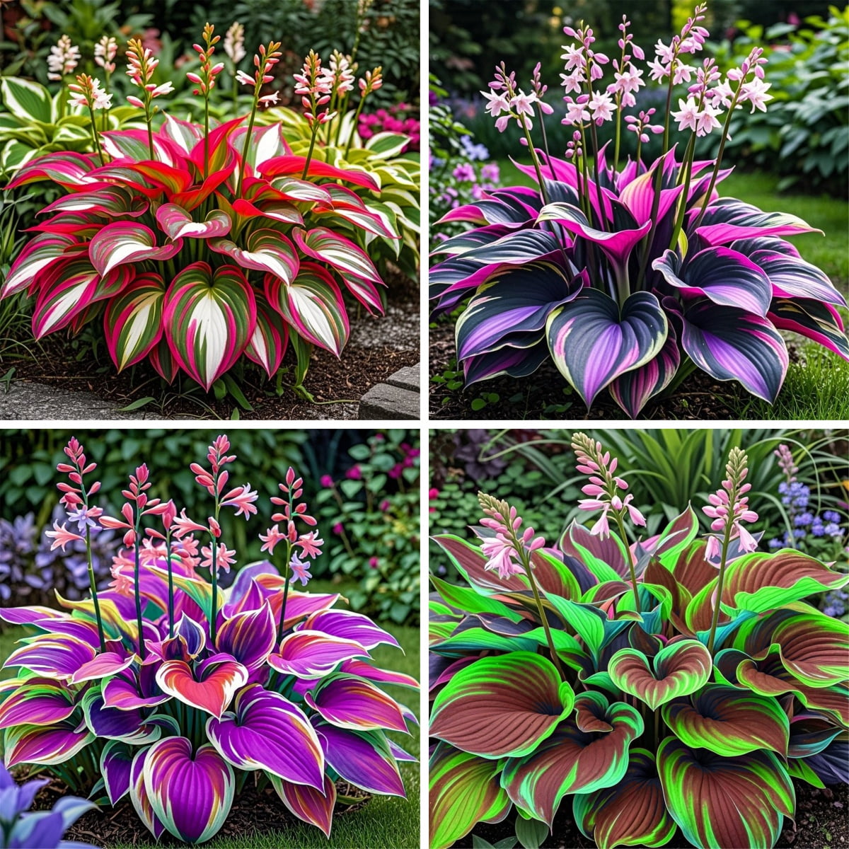 Perennial Rainbow Colorful Hostas Bulbs For Planting Beautify ...