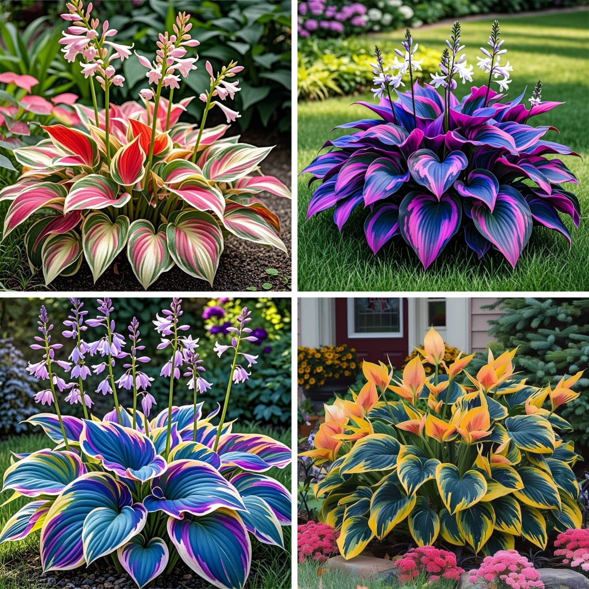 Perennial Rainbow Colorful Hostas Bulbs For Planting Beautify ...