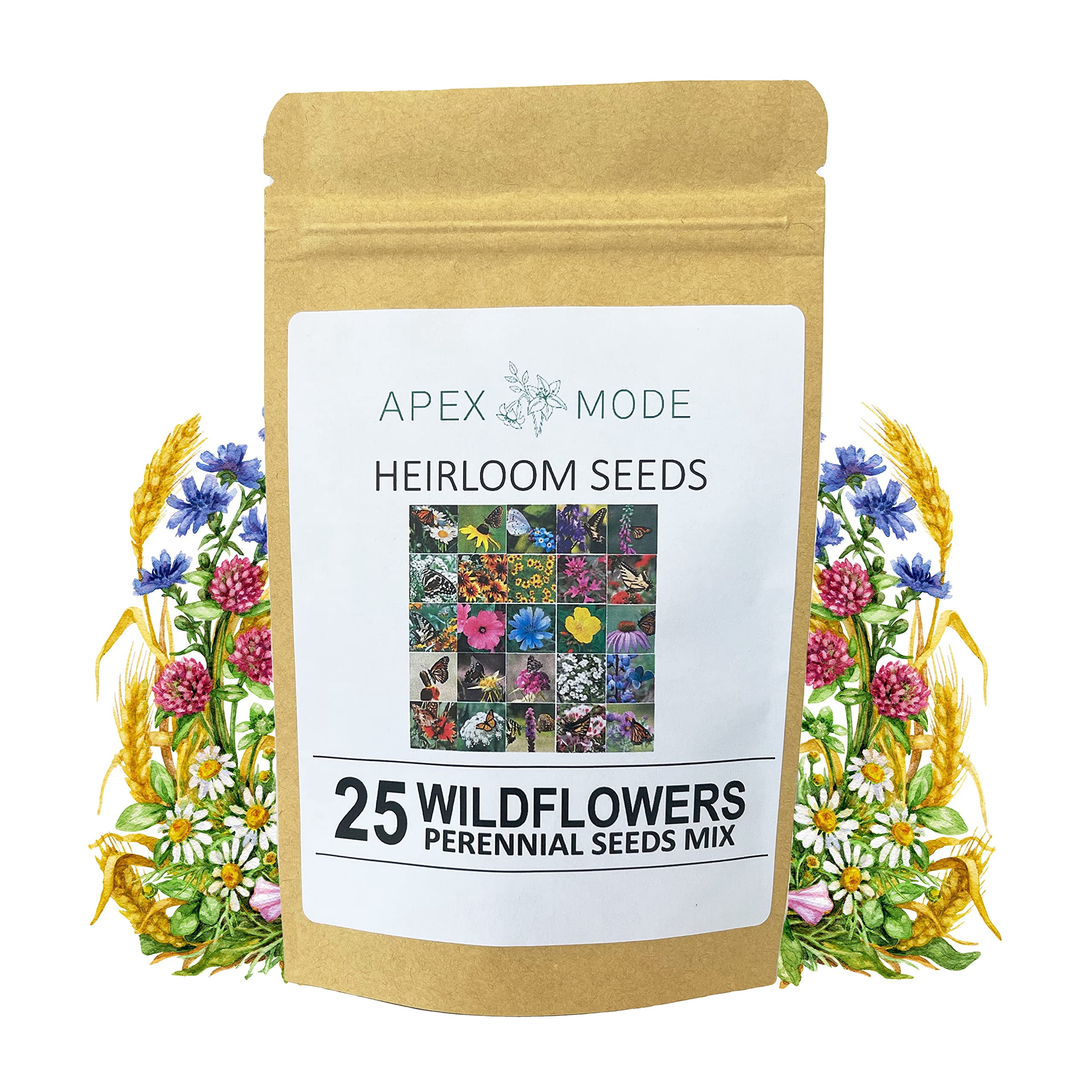 Perennial Wildflower SeedsEGSC Package with 25 Different Varieties ...