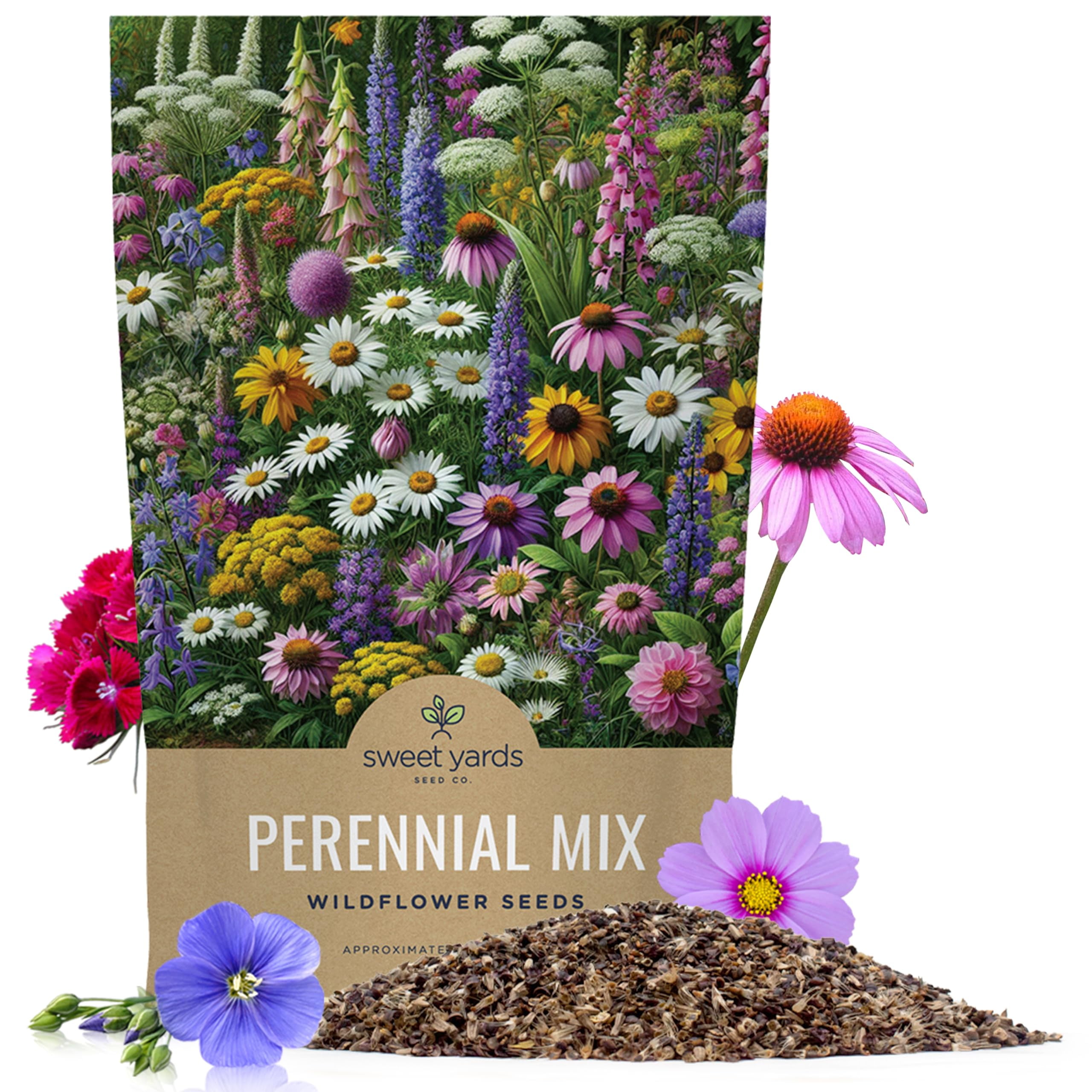 Perennial Wildflower SeedsUMRT Mixture - Bulk 1/4 Pound Bag - Over ...