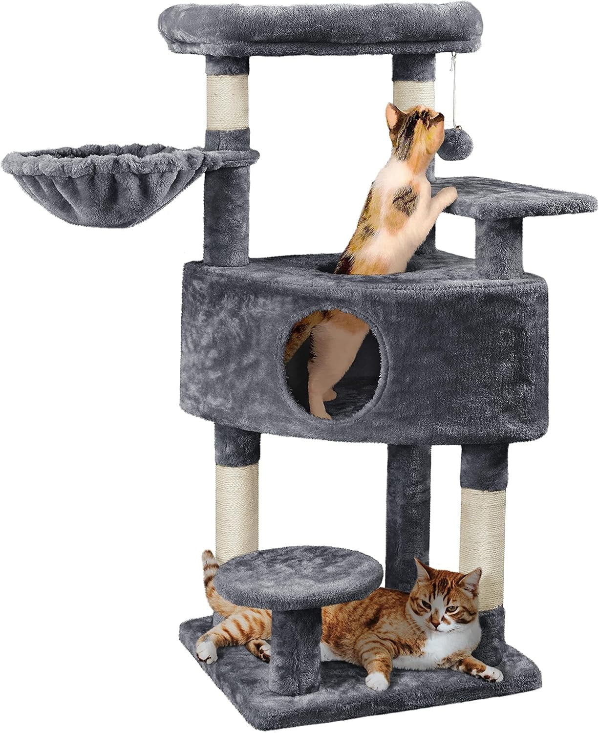 Perfactly 46in Cat Tree for Indoor Cats, Cat Tower with Spacious Condos ...