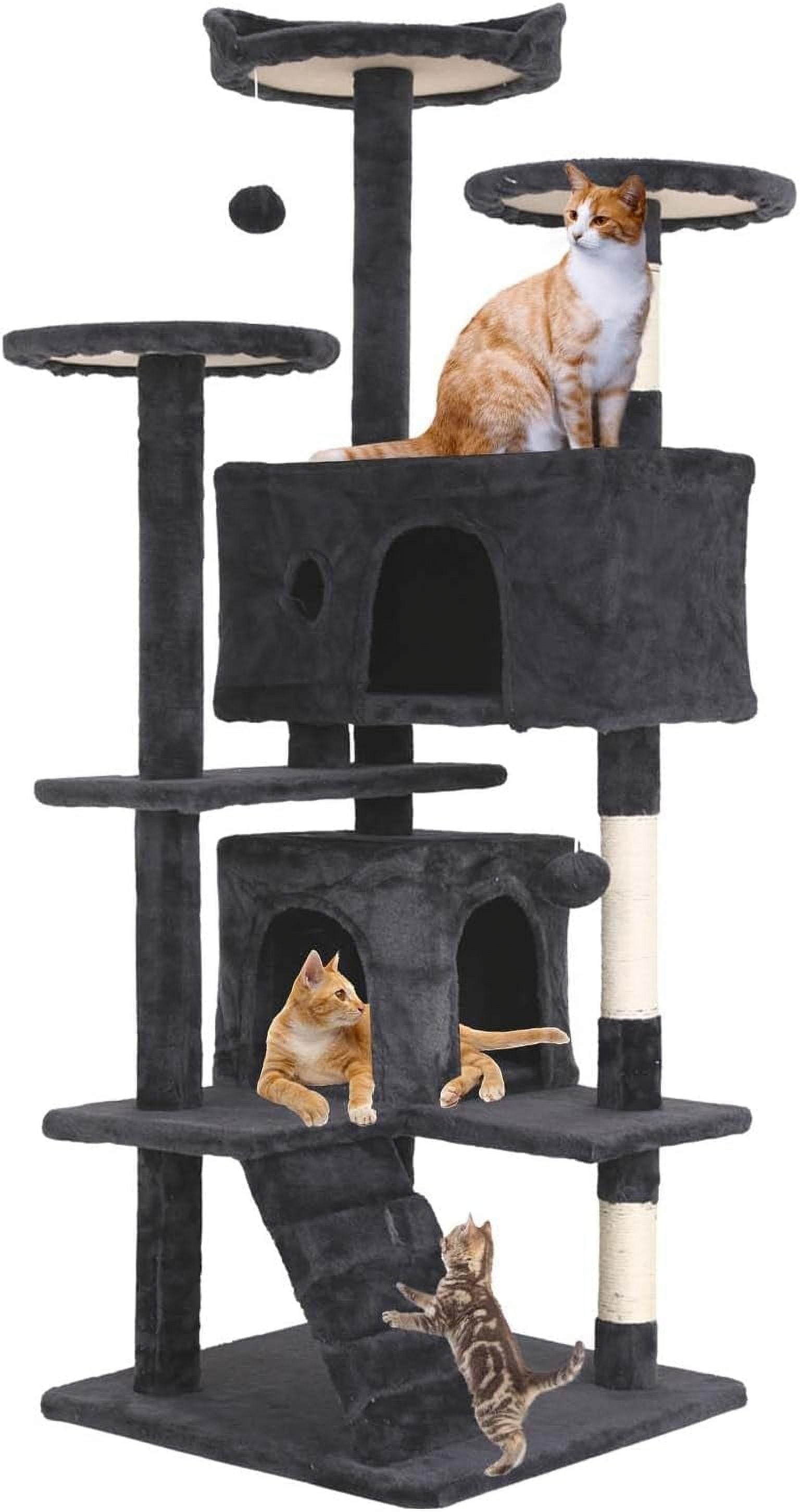 Perfactly Cat Tree 54 Inch Cat Tower Condo Cat House for Indoor Cats ...