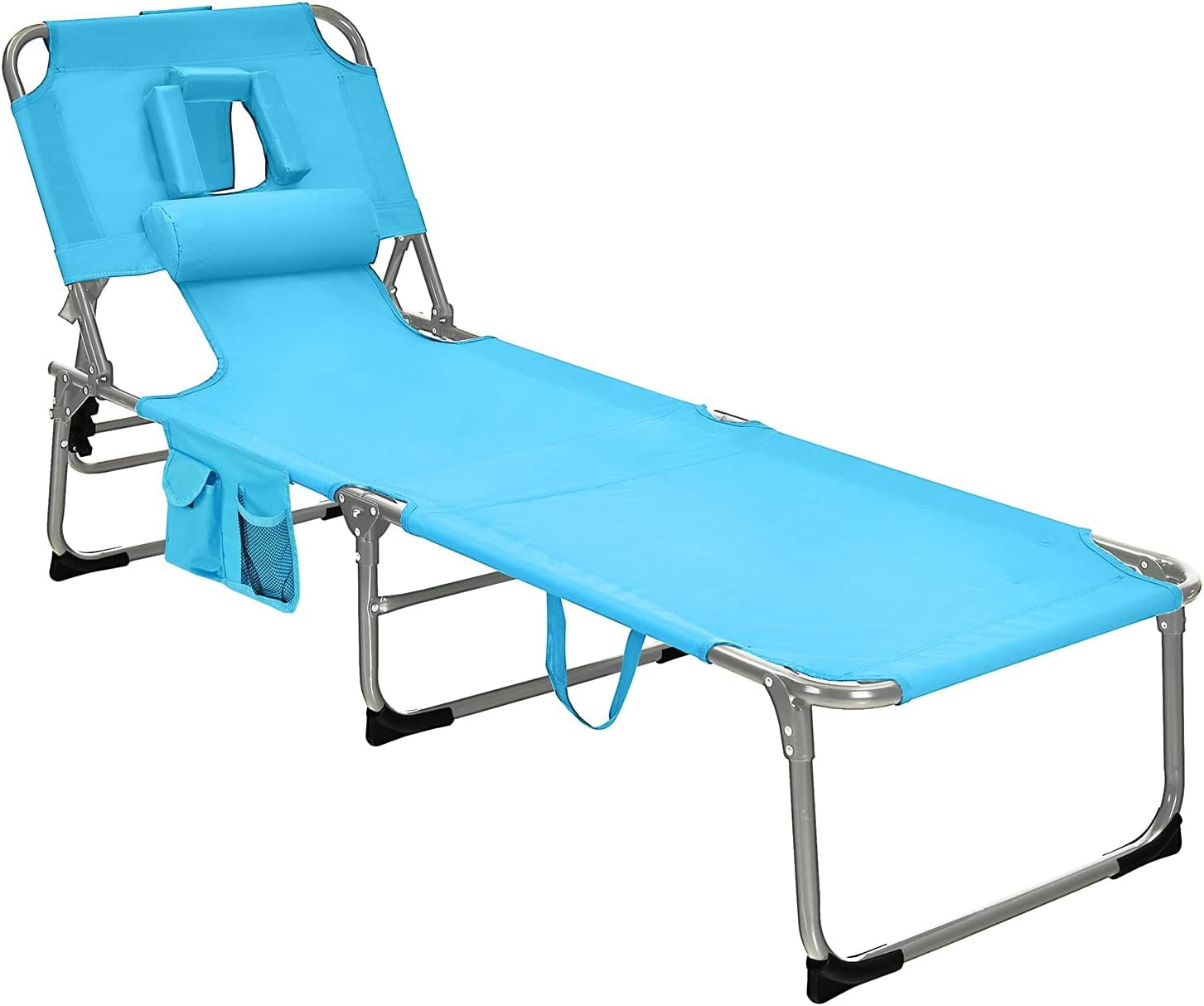 Perfactly Tanning Chair, Folding Beach Lounger with Face Arm Hole ...