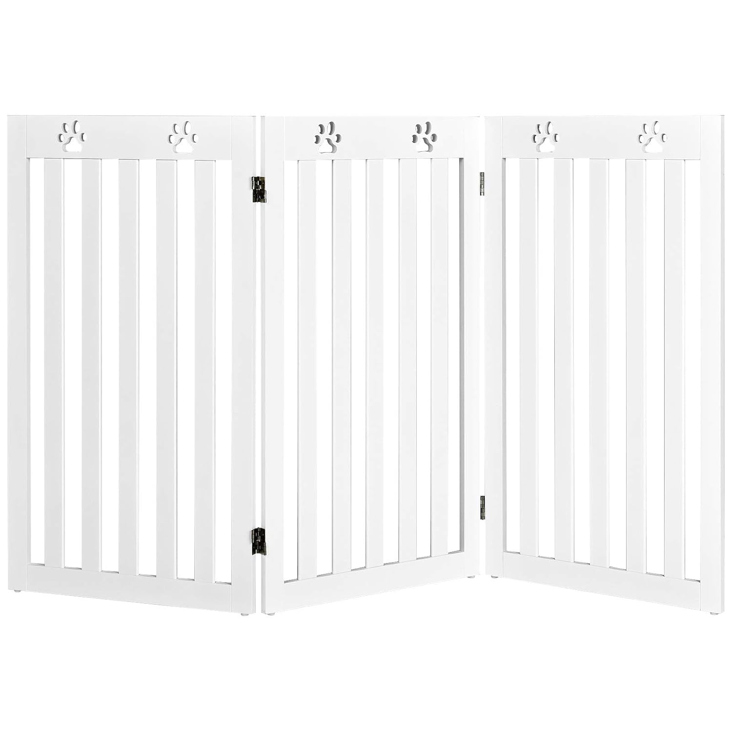 Perfactly Wooden Freestanding Pet Gate, 3 Panel-36 inch Height Large ...