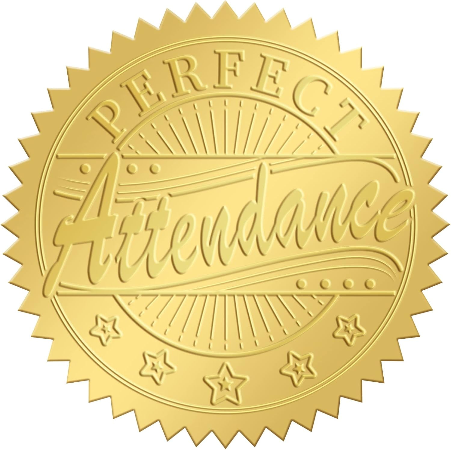 Perfect Attendance Gold Foil Envelope Stickers Certificates Seals 2 ...
