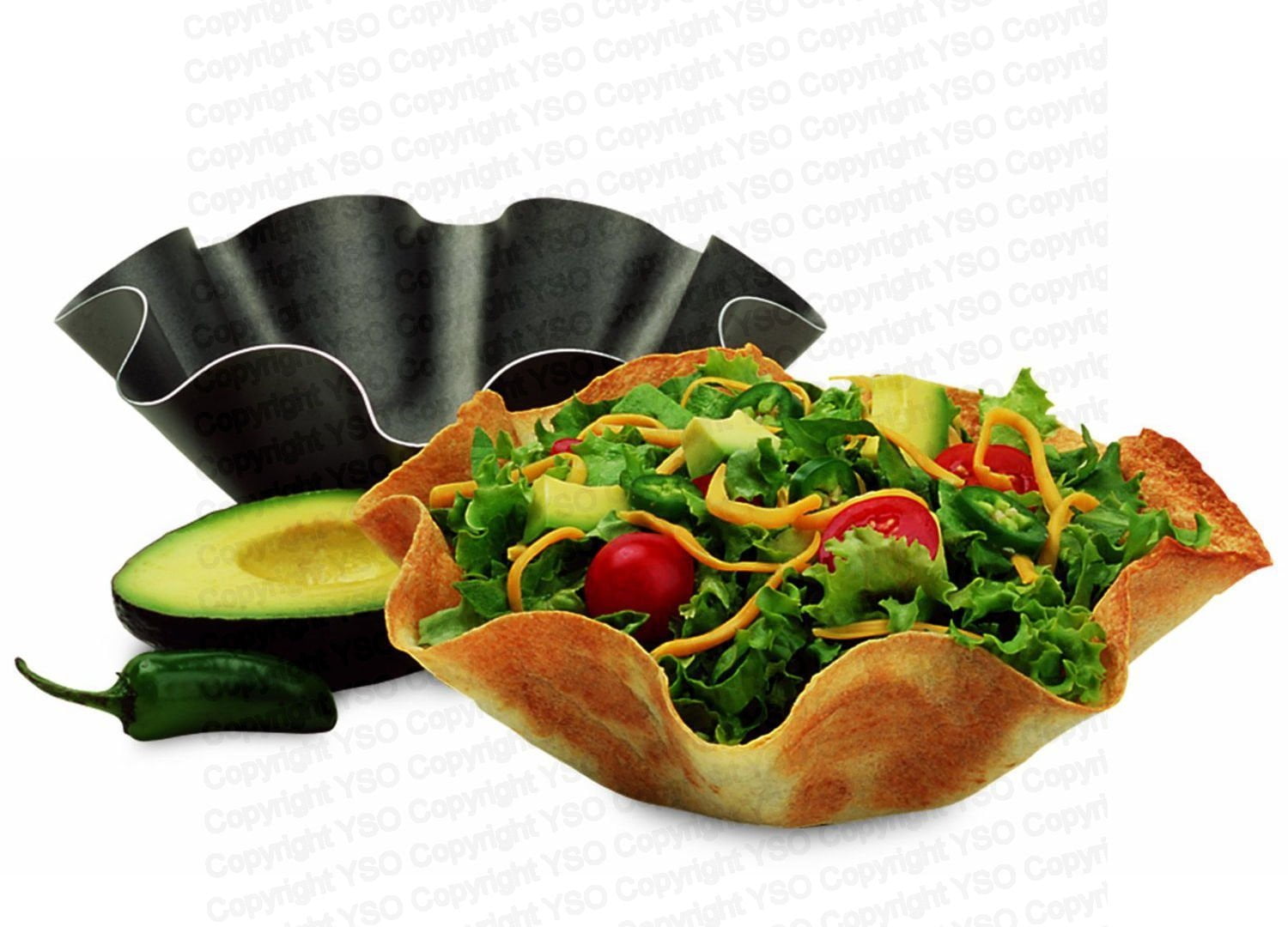 Perfect Taco Bake & Serve Tortilla Bowl Pan 4pc Set - Walmart.com