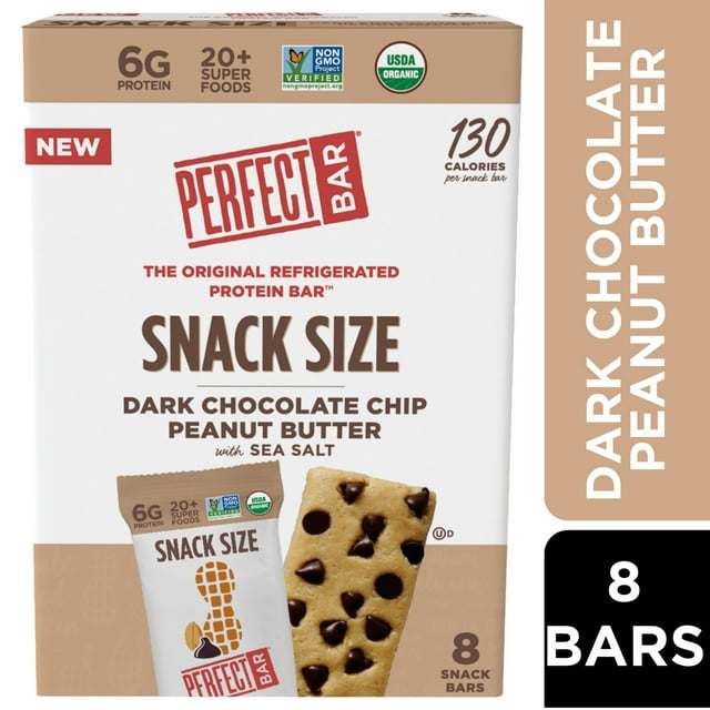 Perfect Bar Snack Size, Dark Chocolate Chip Peanut Butter Protein Bar ...