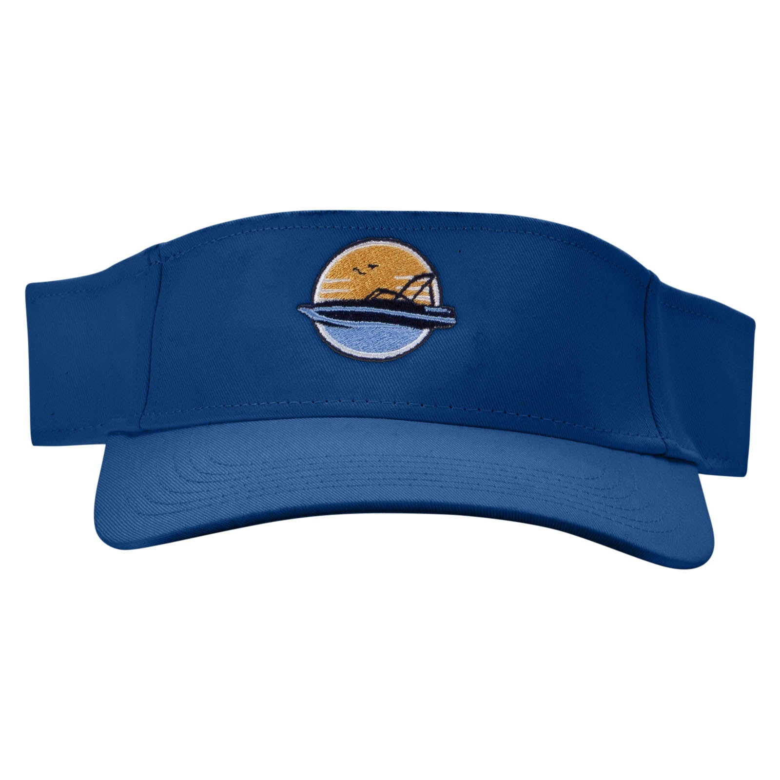 Perfect Boat Day Embroidered Cotton Twill Sun Visor - Royal OSFM ...