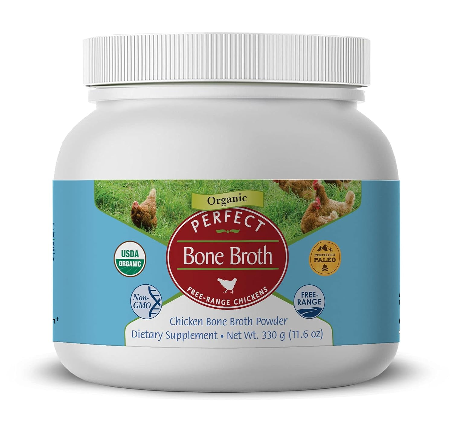 Perfect Bone Broth – 330 Grams – Organic Free-Range Chicken Bone Broth ...