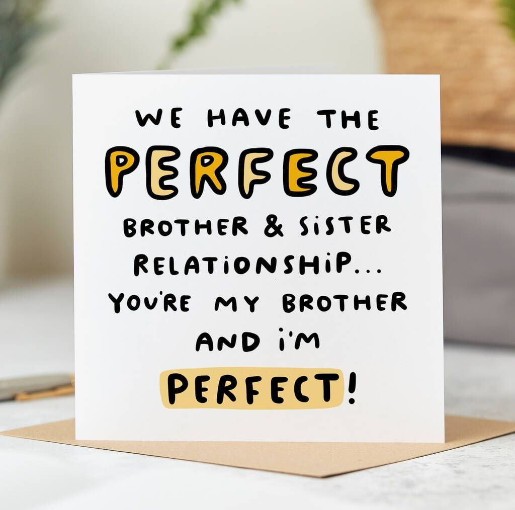 Perfect Brother and Sister Card - Celebrate Your Unique Relationship ...