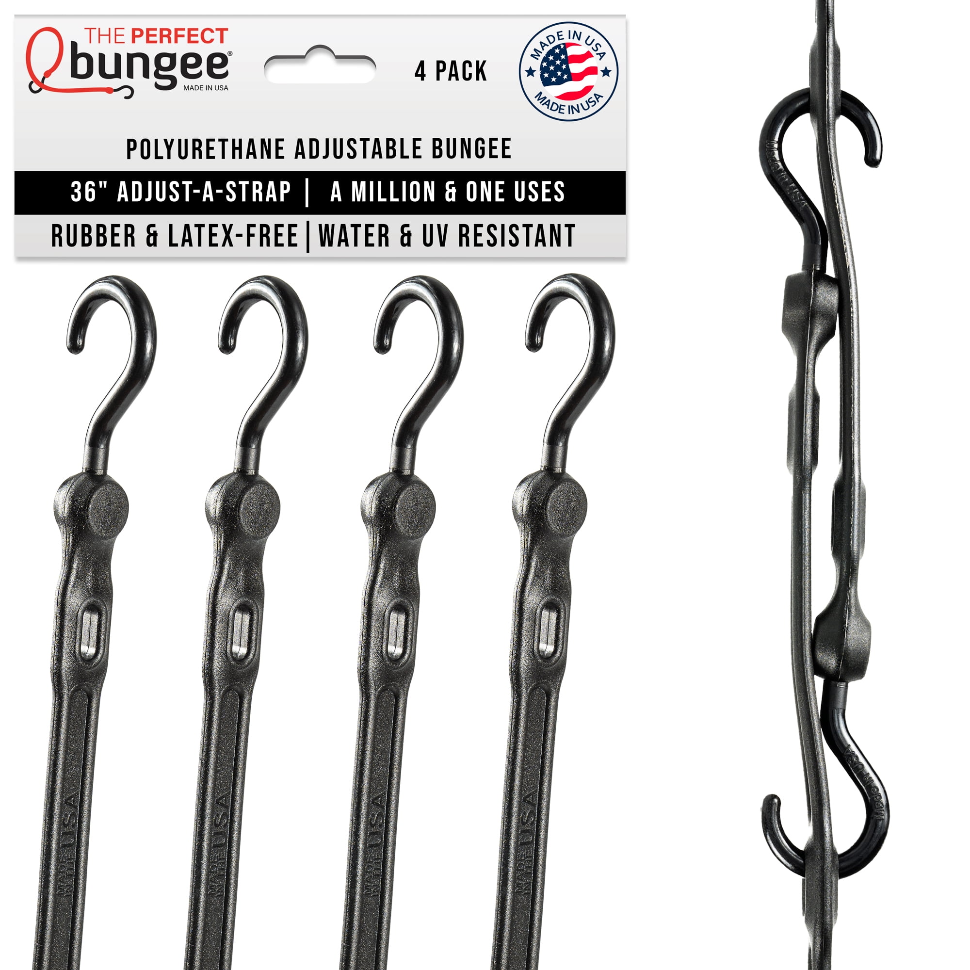 The Perfect Bungee 36” Adjustable Poly Bungee with Heavy-Duty All ...