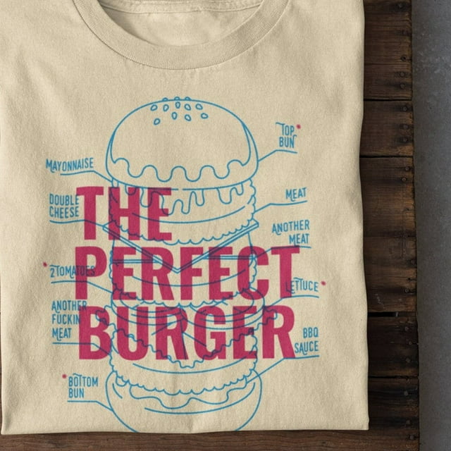 Perfect Burger T-Shirt, Food Hoodie, Funny Meme Sweater, Aesthetic ...