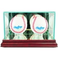 Perfect Cases Double Baseball Display Case, Cherry Finish - Walmart.com