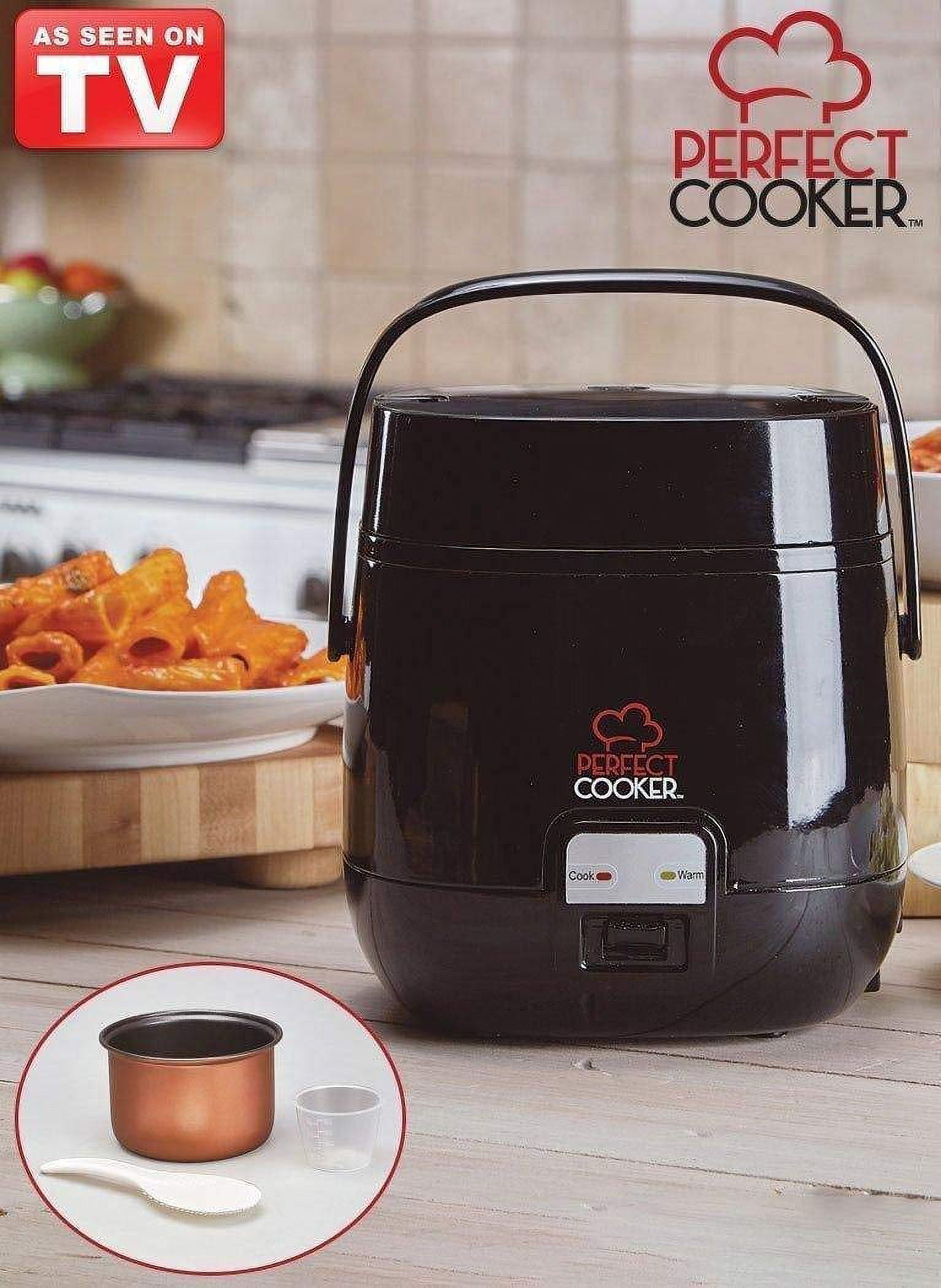 Perfect Cooker 3-Cup Electric Rice Cooker, Black - Walmart.com