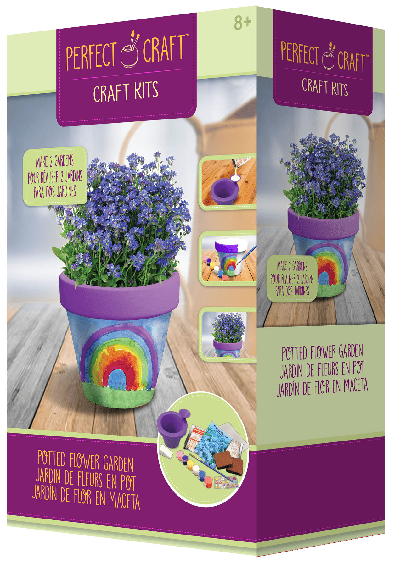 Perfect Craft Award Winning Cast & Paint 3.25" Flower Pot Kit with ...