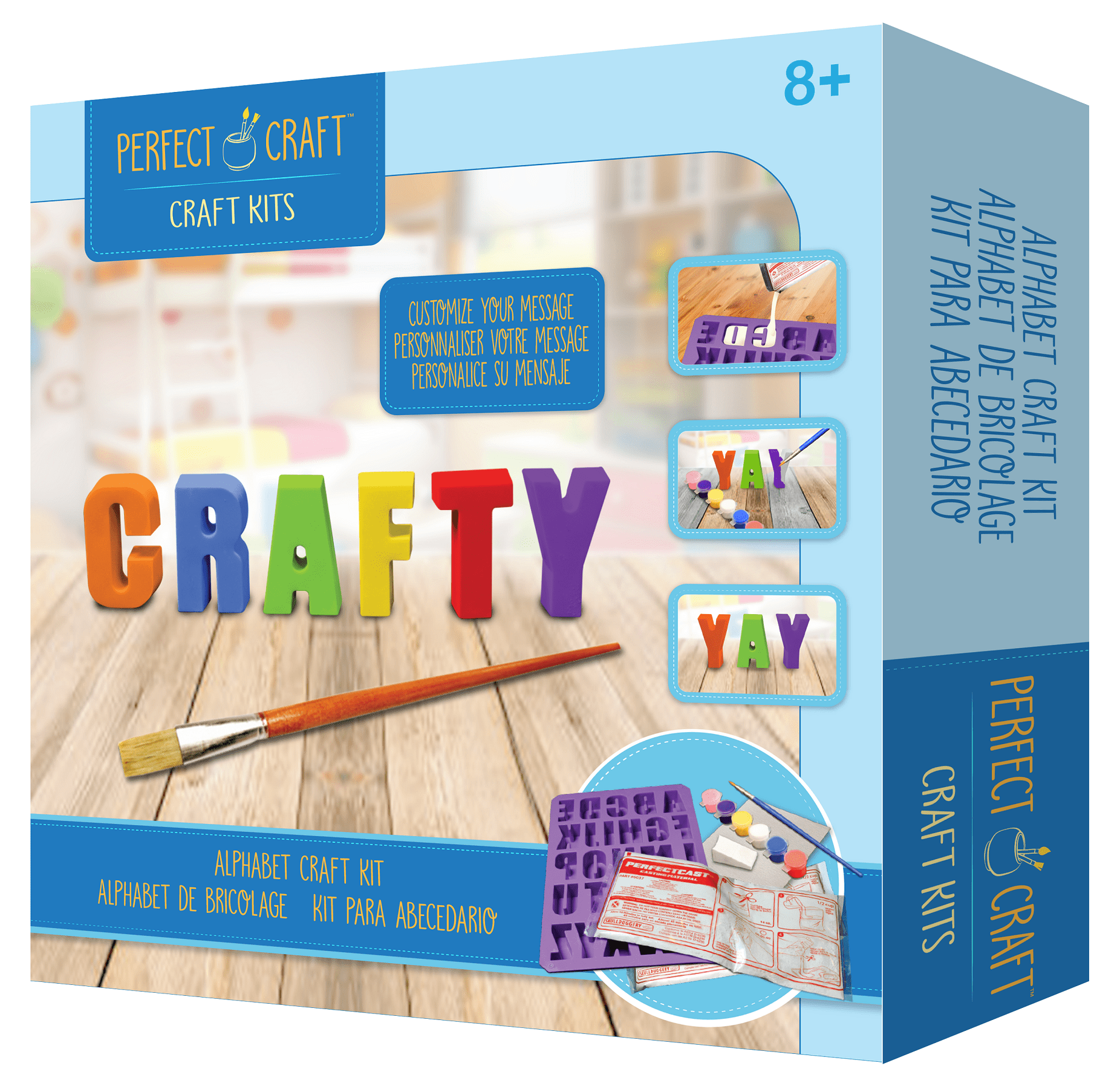 Perfect Craft Award Winning Cast & Paint Alphabet Letters Kit with ...