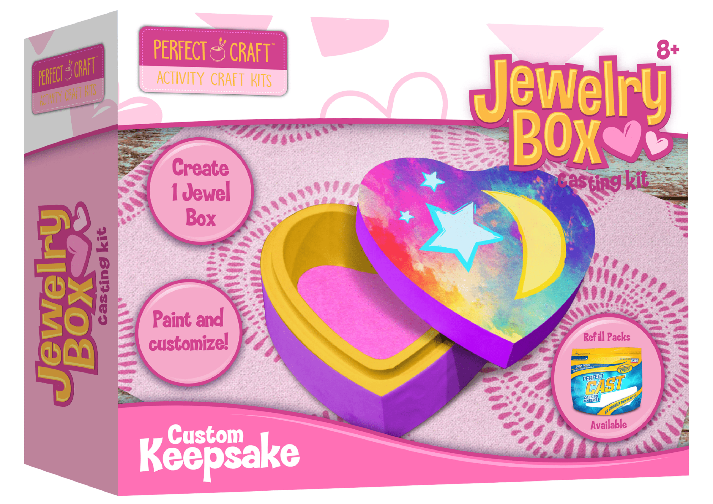 Perfect Craft Cast & Paint Heart Box Kit with Perfect Cast Casting ...