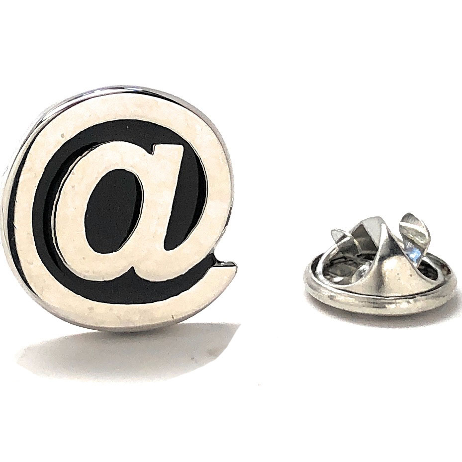 Perfect Cufflinks Lapel Pin and Symbol Cut Out Black Enamel Computer ...