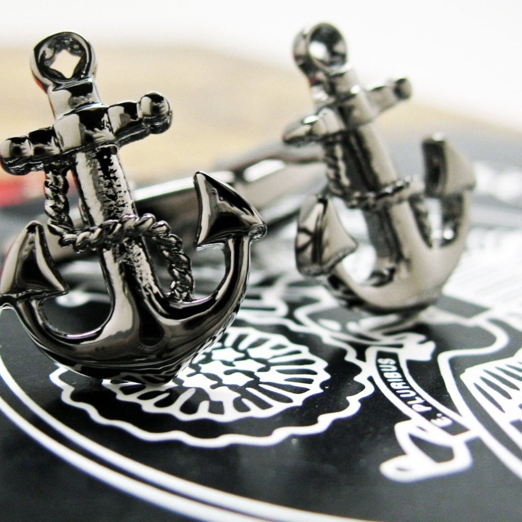 Perfect Cufflinks Sailor Ship Crew, Gun Metal Base Metal Cufflinks ...