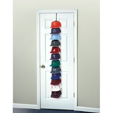 Perfect Curve Cap Rack 1-Strap Over-the-Door Hat Rack, Holds Up to 9-18 ...