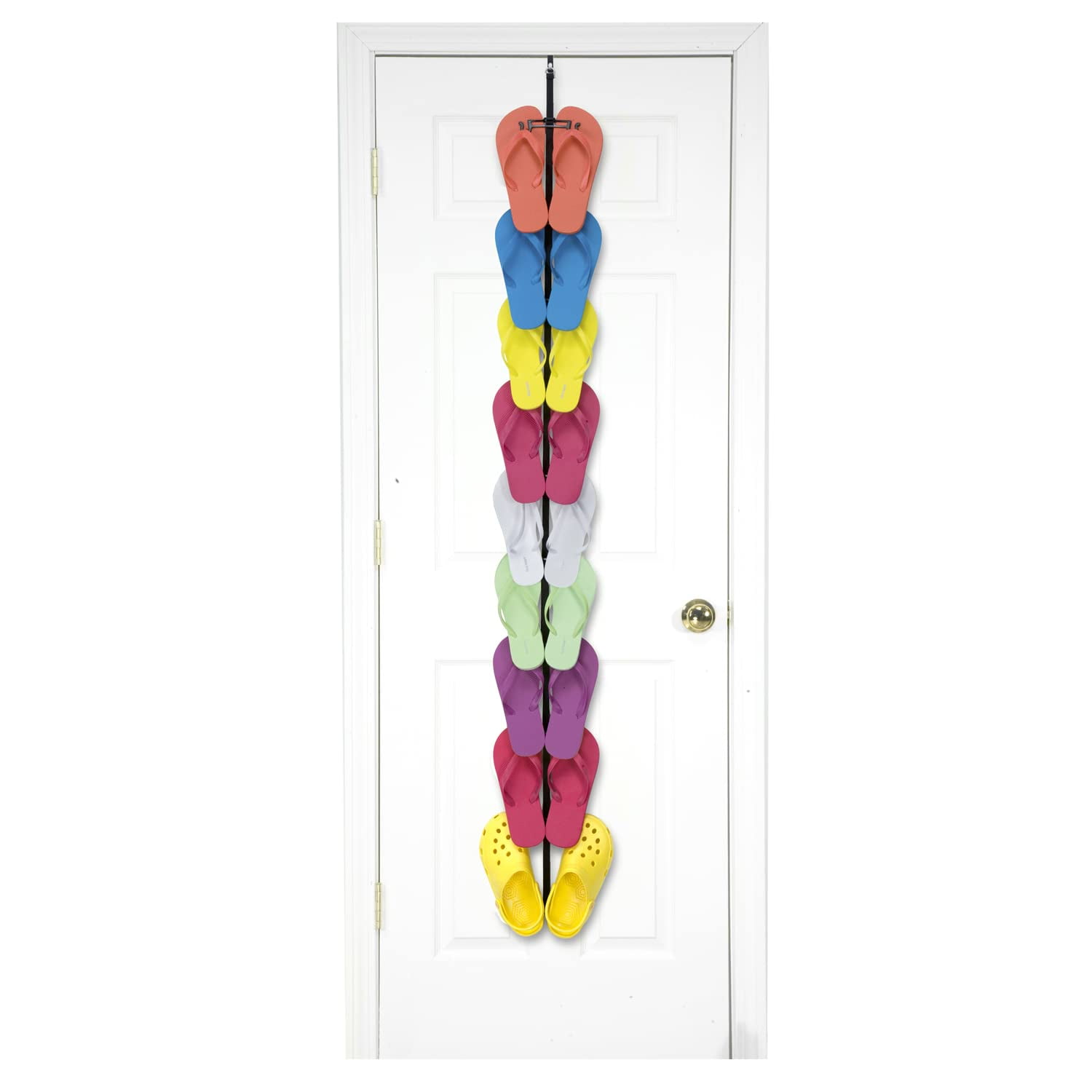 Perfect Curve Flip Flop Rack Organizer | Holds 9 Pairs | Over Door ...