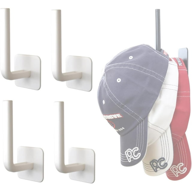 Perfect Curve Hat Holder Hook, White, 4-Pack - Walmart.com