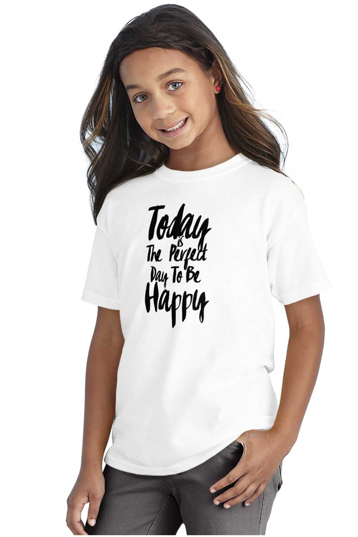 Perfect Day Happy Inspiring Happiness Girls Kids T Shirt Tees Teen ...
