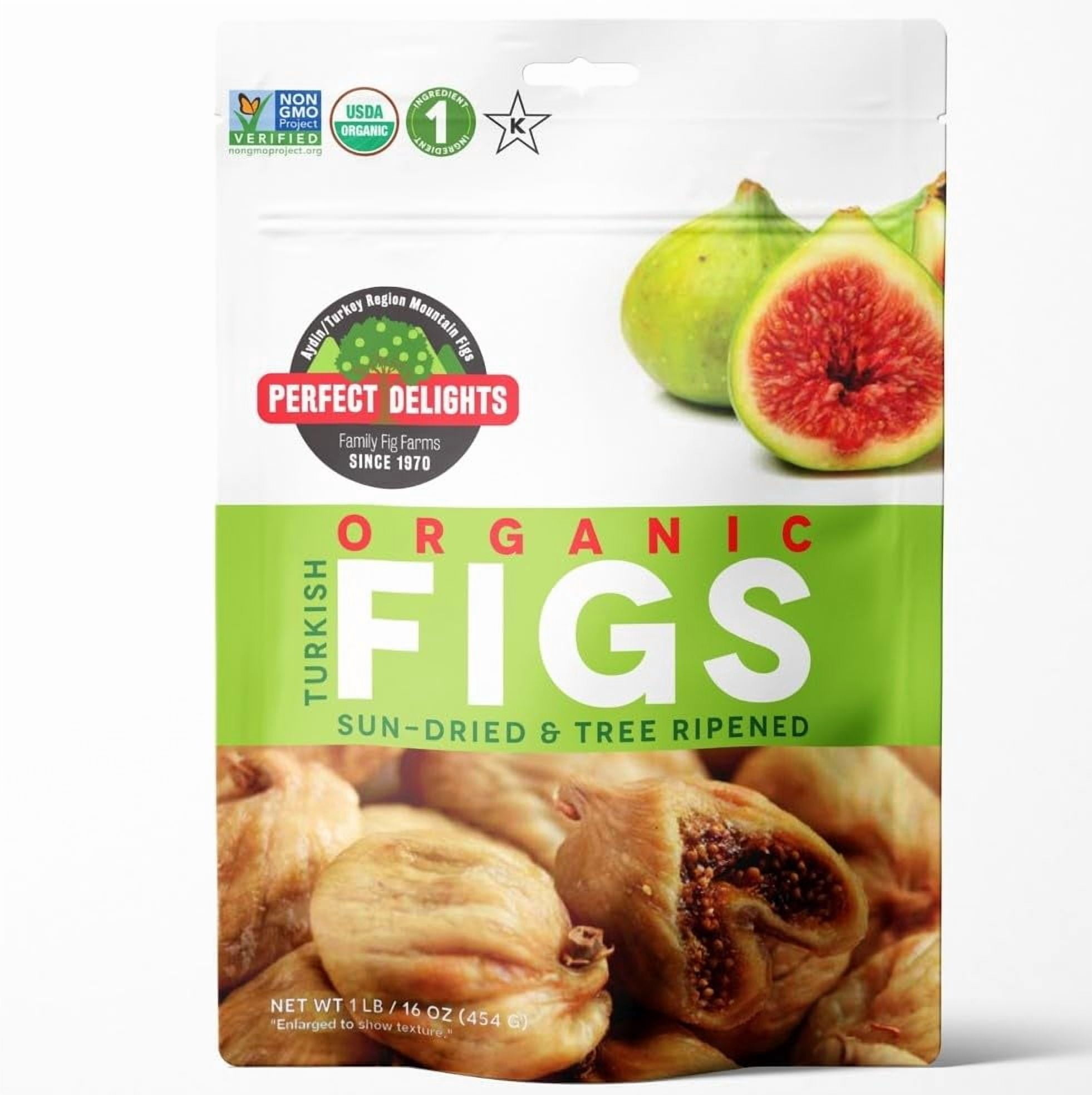 Perfect Delights Organic Sun-Dried Turkish Figs, Vegan Healthy Fruit ...