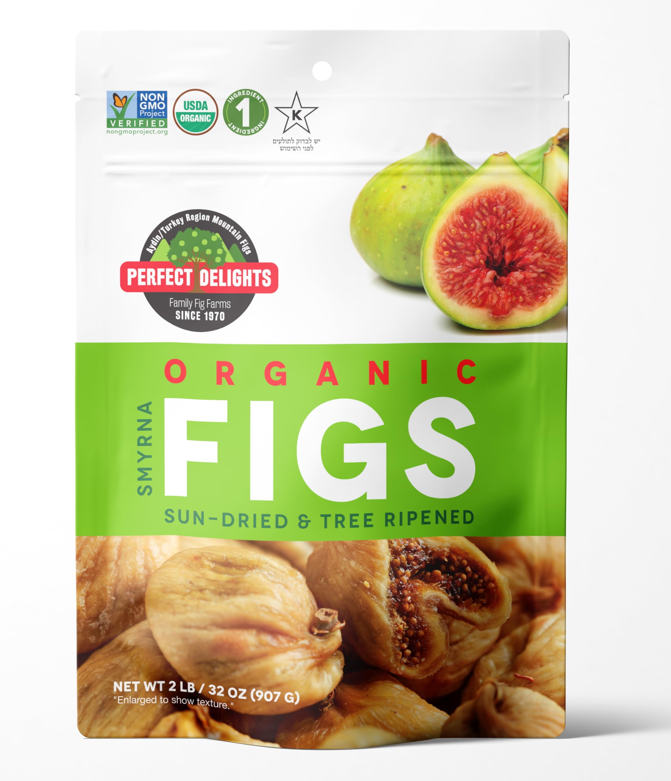 Perfect Delights Organic Sun-Dried Turkish Figs, Vegan Healthy Fruit ...