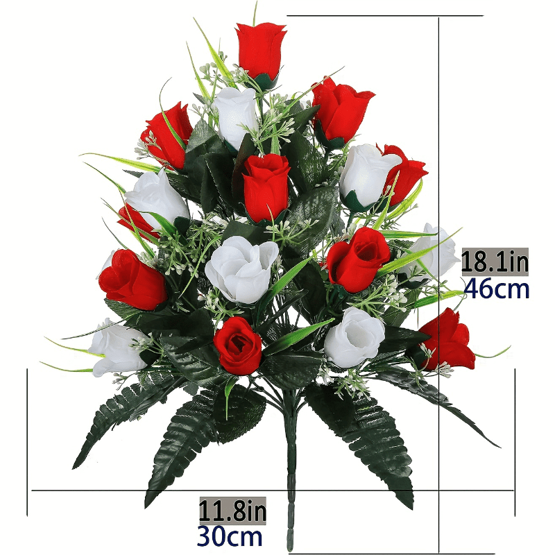 Perfect Elegant Artificial Rose - Graveyard Flowers for Memorials ...