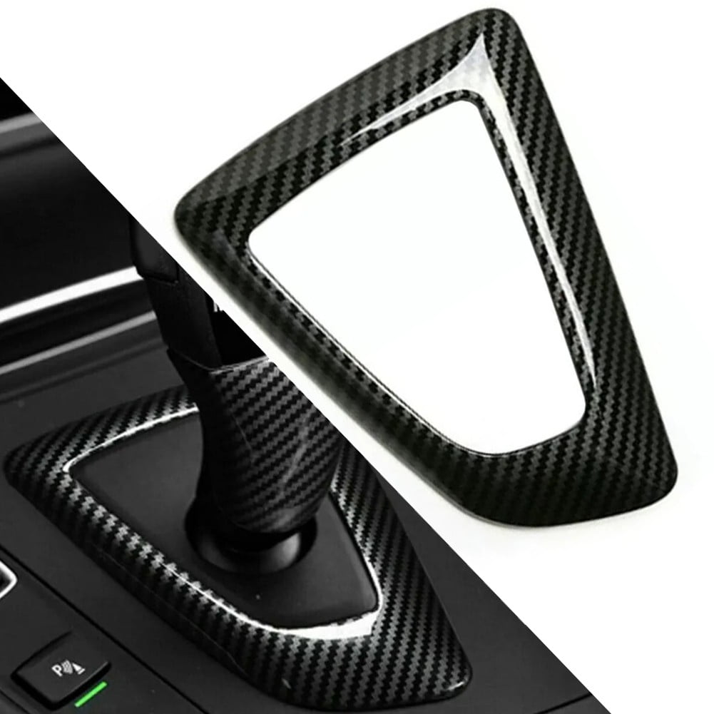 ABS Gear Shift Knob Panel Carbon Fiber Look Cover for BMW F20 F30 F22 ...