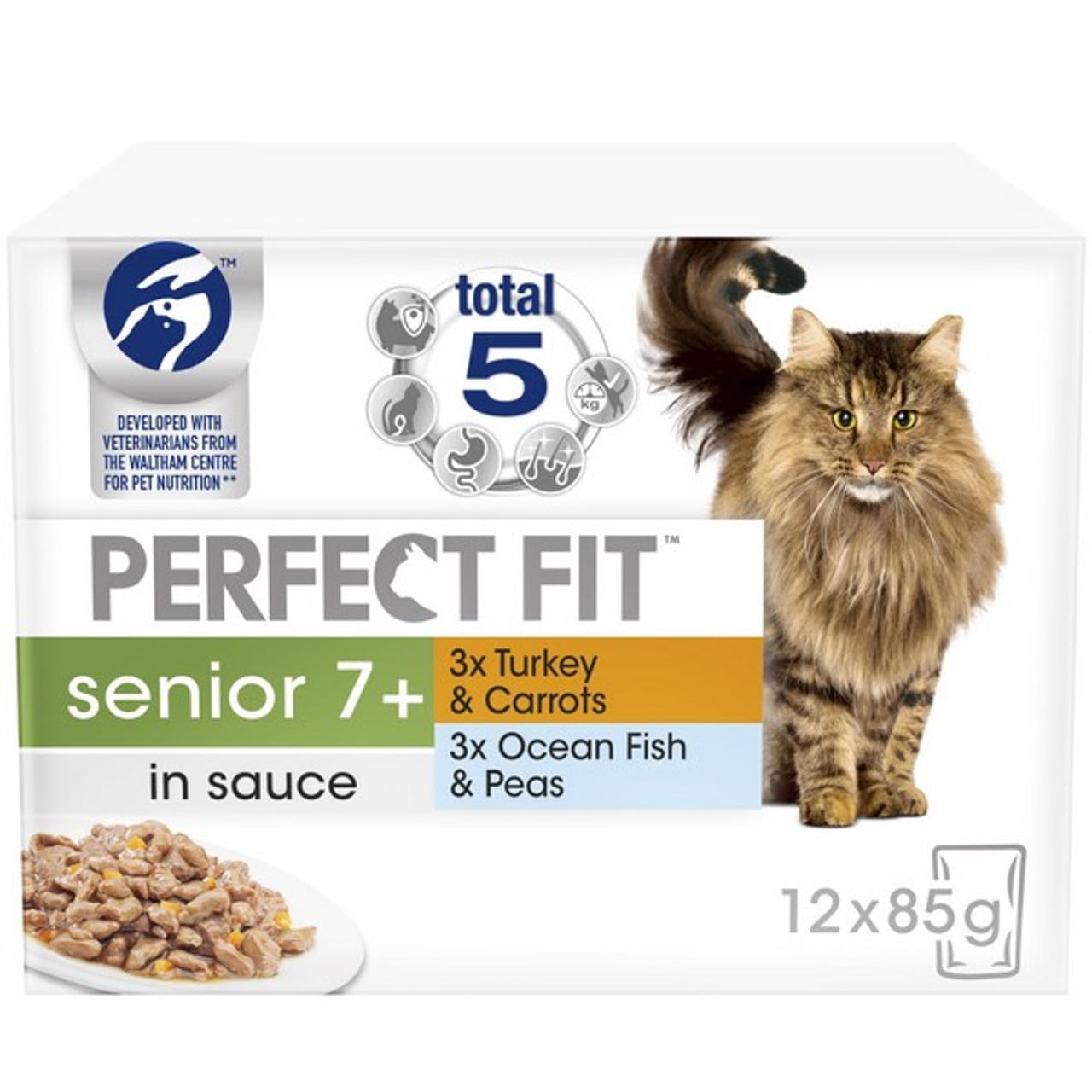 Perfect Fit Cat Pouches Senior 7+ Mixed Cat Food 12x85g - Walmart.com