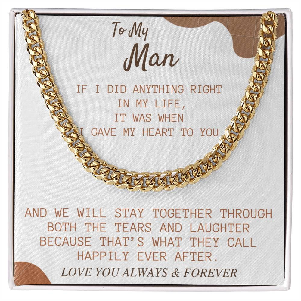Perfect Gift for My Man, Cuban Link Chain, Stainless Steel or Yellow ...