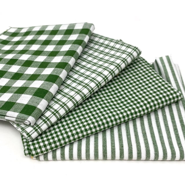 Perfect Green Christmas Assorted Plaid Gingham Homespun Cotton Fabric ...