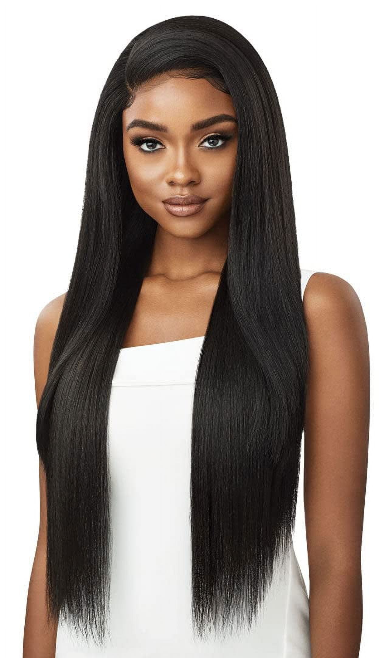 Perfect Hairline Synthetic 13X6 Lace Wig - SHADAY 32" (1B Off Black ...