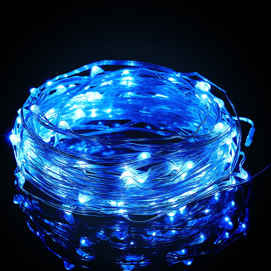Perfect Holiday 100 LED Blue Fairy Light - Small Indoor Micro Wire ...