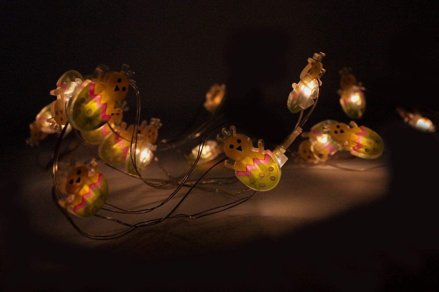 20 LED Happy Easter Egg Mini LED String Lights Battery Operated ...