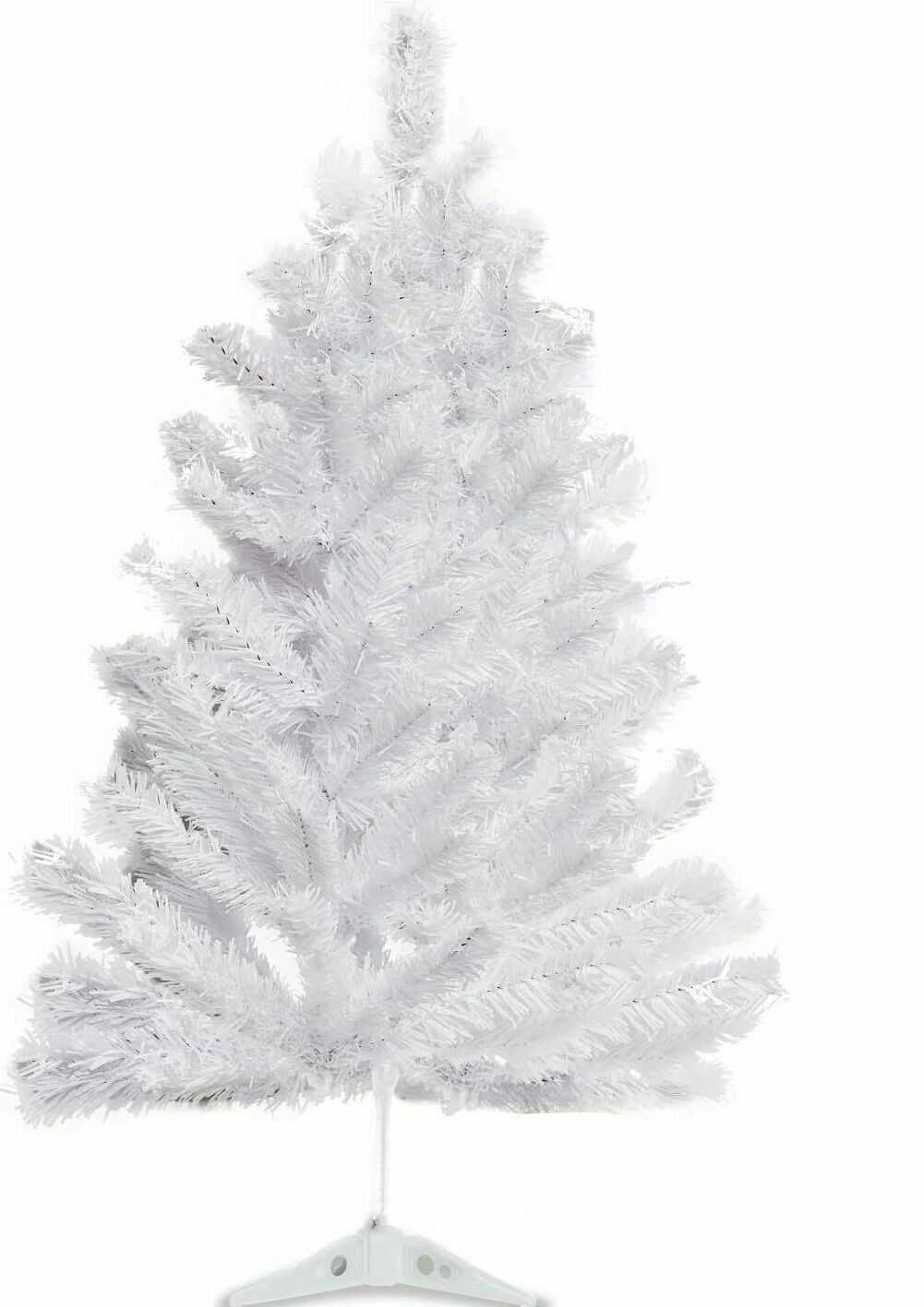 Perfect Holiday 3ft White Artificial PVC Christmas Tree, Unlit, Indoor ...