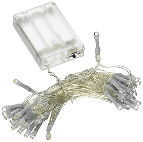 Perfect Holiday 50-LED 5M Battery Operated String Light, Warm White ...