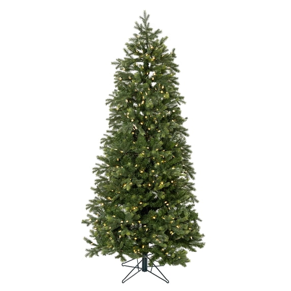 Perfect Holiday 9 Ft Pre-lit Realistic Slim White Christmas Tree w/ 900 ...