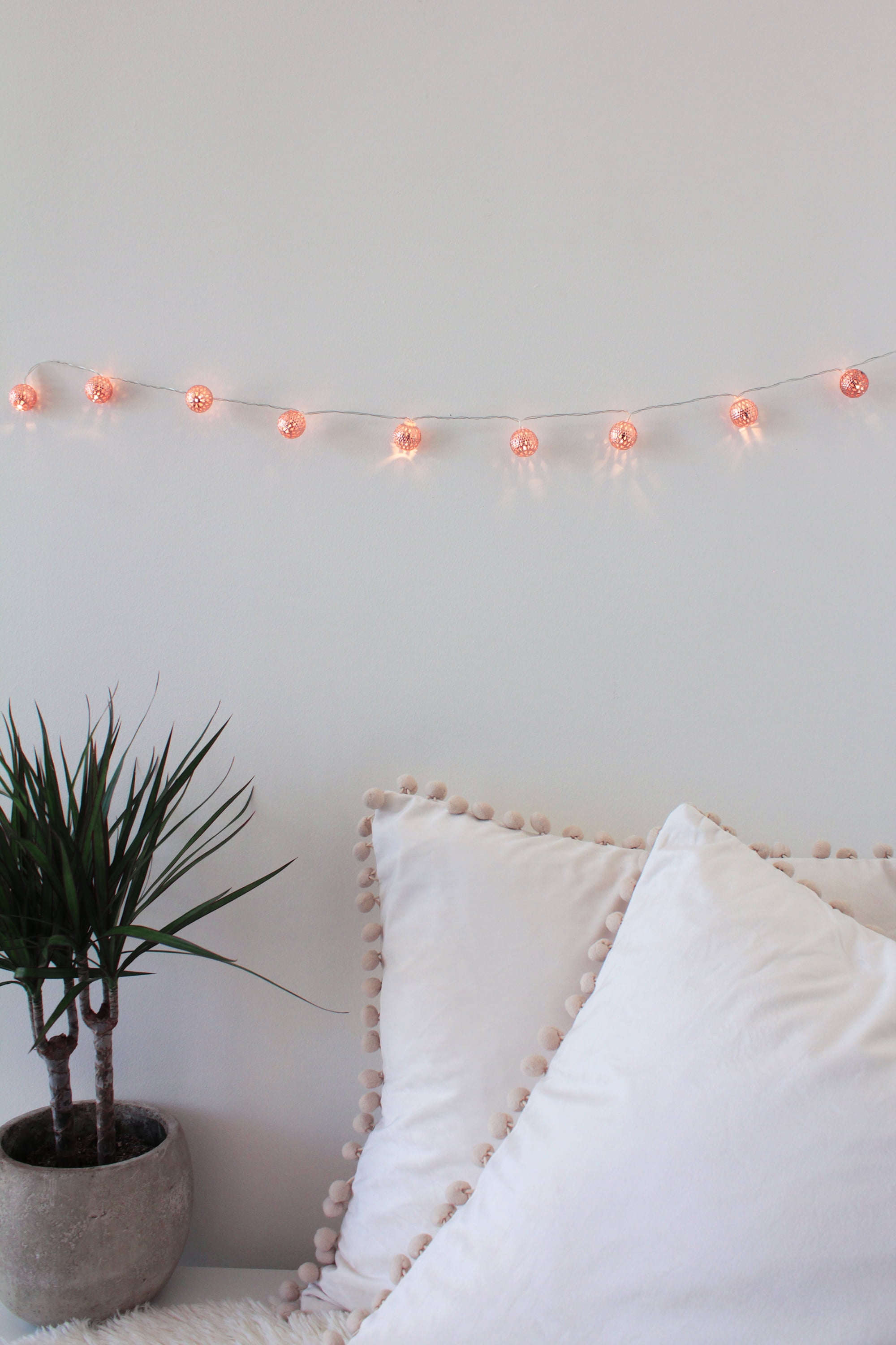 Perfect Holiday Moroccan Rose Gold String Lights in Stars, Woven Balls ...