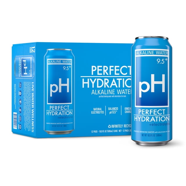 Perfect Hydration 9.5 pH Alkaline Water, Balanced Drinking Hydrate, 16. ...