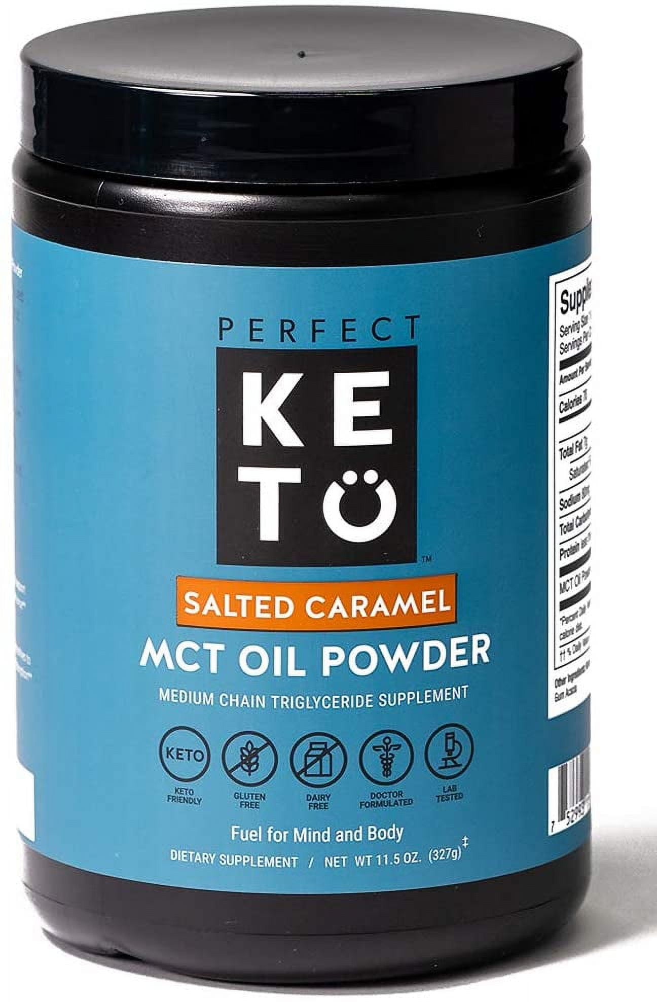 Perfect Keto MCT Oil Powder, Salted Caramel, Coconut Medium Chain ...