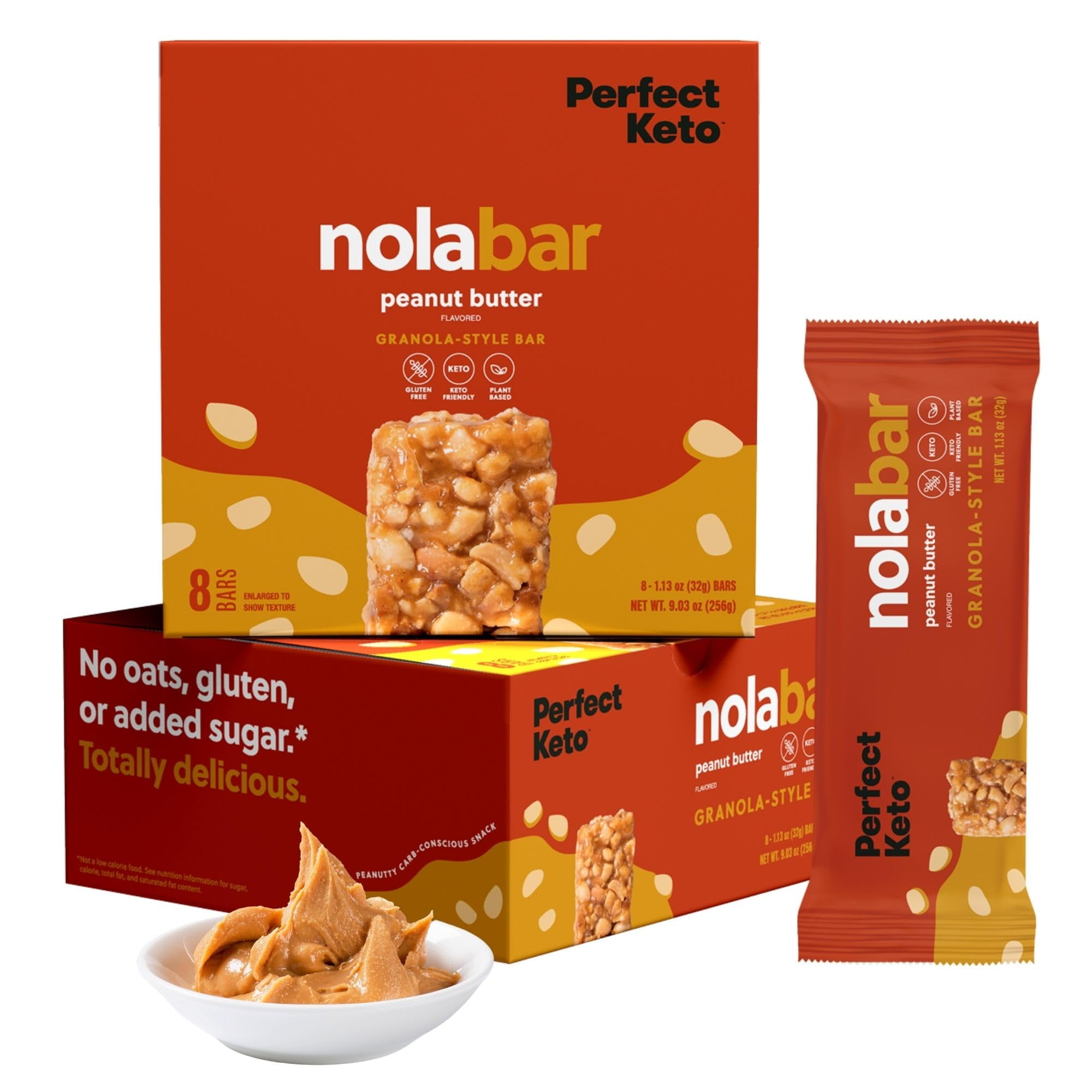 Perfect Keto Nola Bars BCF26 | Gluten-Free Keto Granola Bars with Zero ...