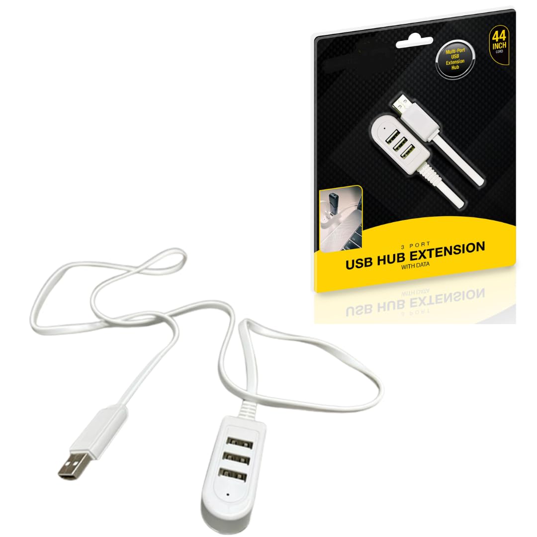 Perfect Life Ideas Adapter USB, 3 Port USB Hub Extension 42" Long - USB ...