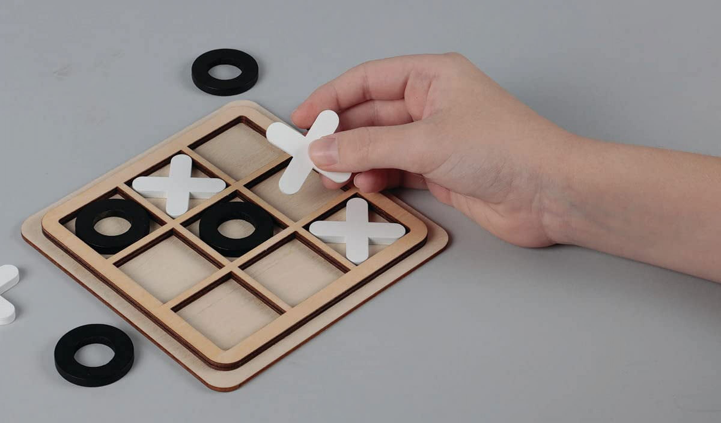 Perfect Life Ideas Wooden Travel Tic Tac Toe Game Classic Fun 2 Player ...