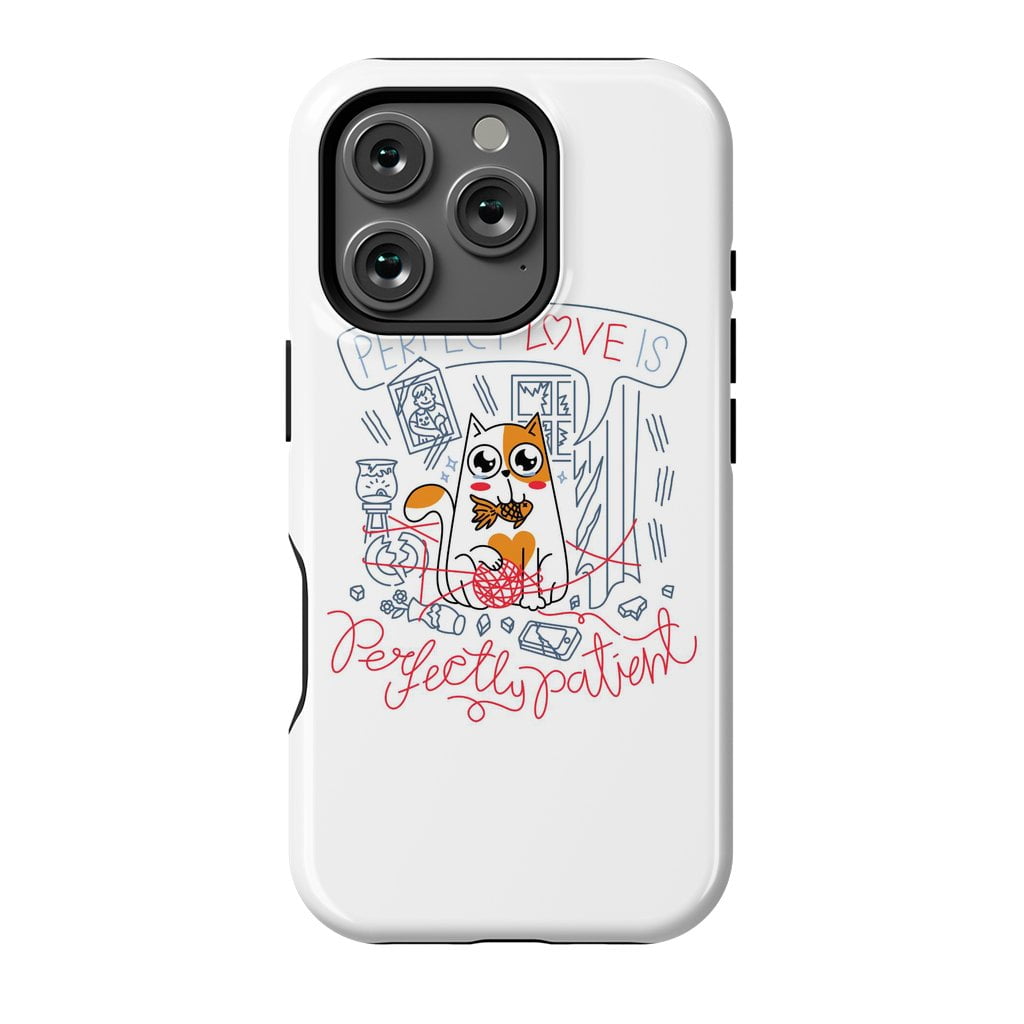 Perfect Love Romantic Quote Art Graphic Phone Case for iPhone 11 to 16 ...