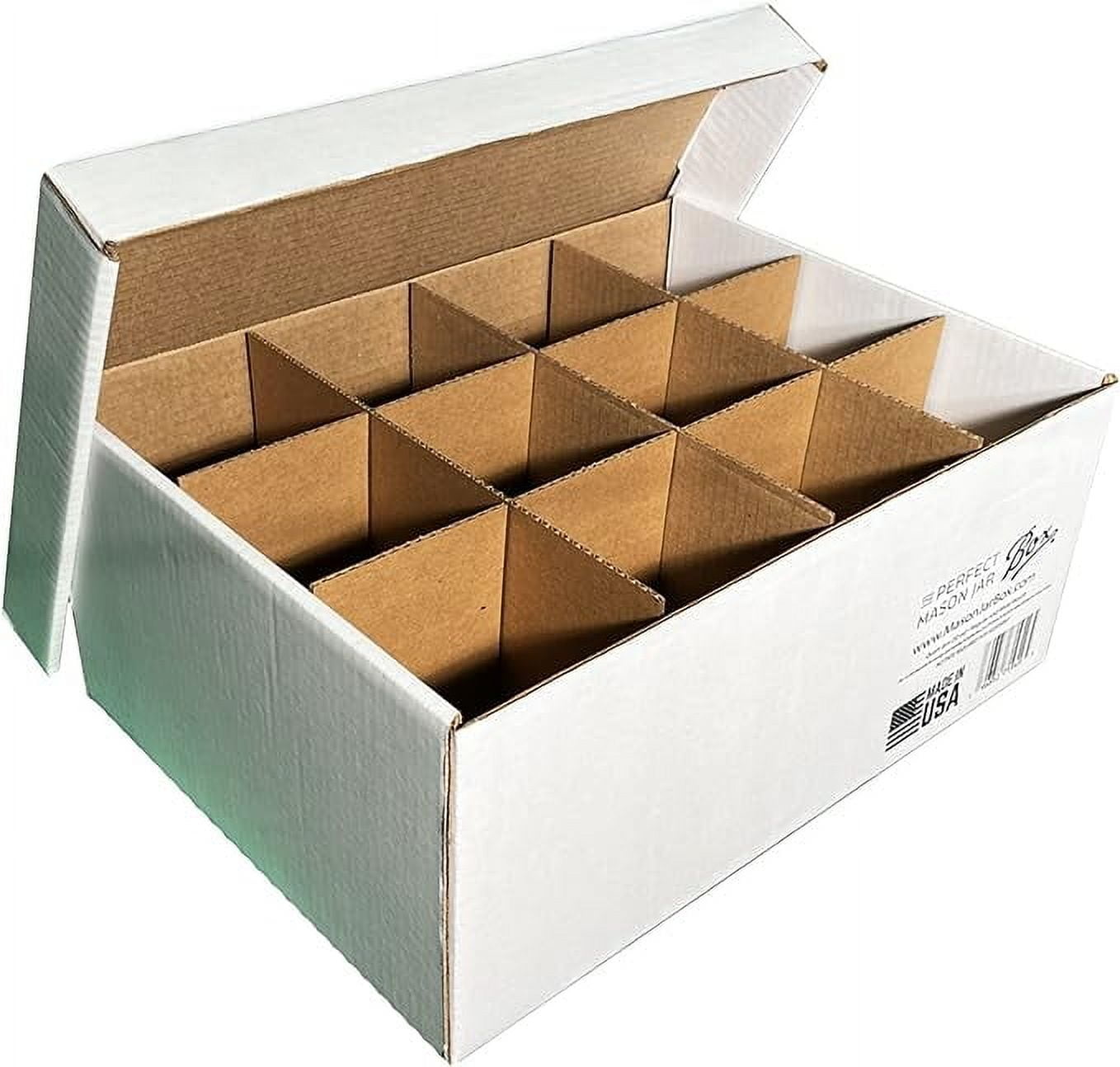 The Perfect Mason Jar Box, Wide Mouth Pint. Set of 3 Cardboard Canning ...