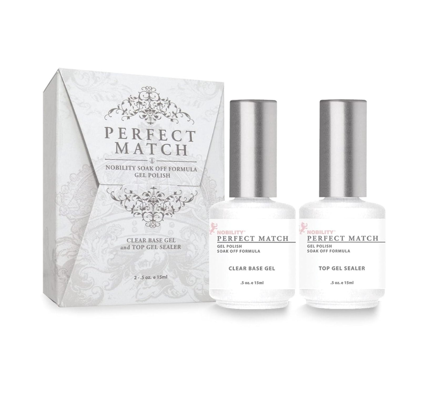 Perfect Match DUAL SET Soak Off Gel Polish Base Gel & Top Coat Set ...